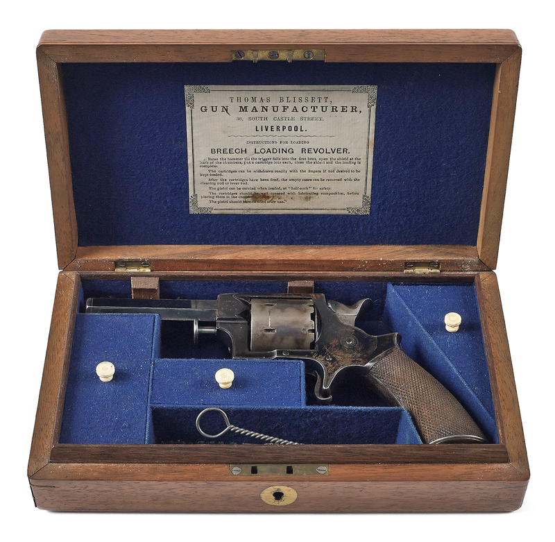 Cased Thomas Blissett Tranter revolver, .32 calibe - auctions & price ...