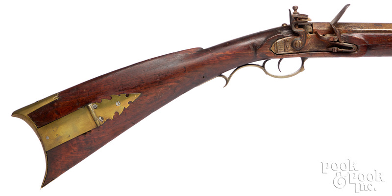 Lehigh County, PA full stock flintlock rifle - auctions & price archive